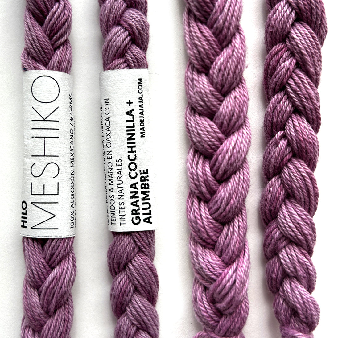 Hilo Meshiko Grana Cochinilla con Alumbre – Madeja Jaja